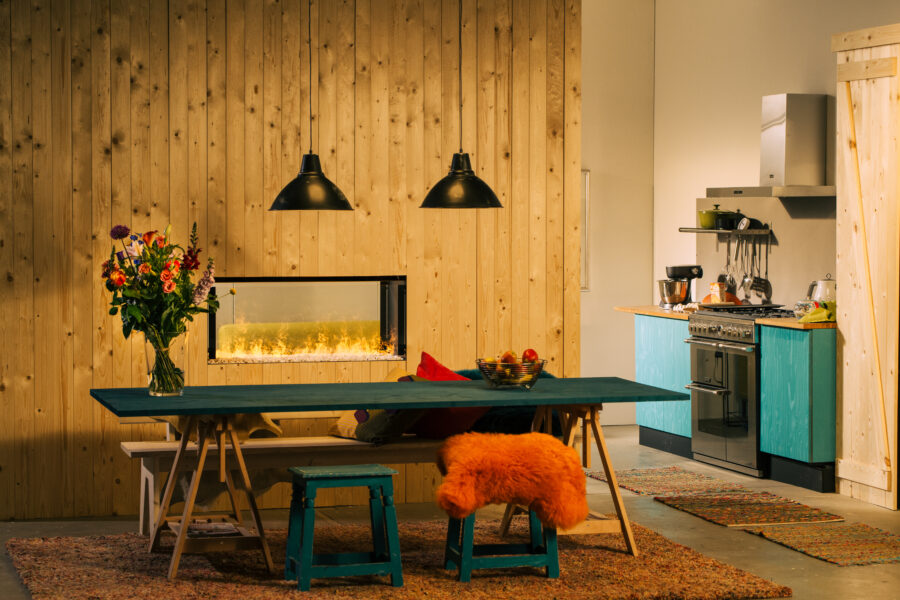 e-BoX Faber 1000 ST - Tunnel Electric Fireplace - Vento Nordic